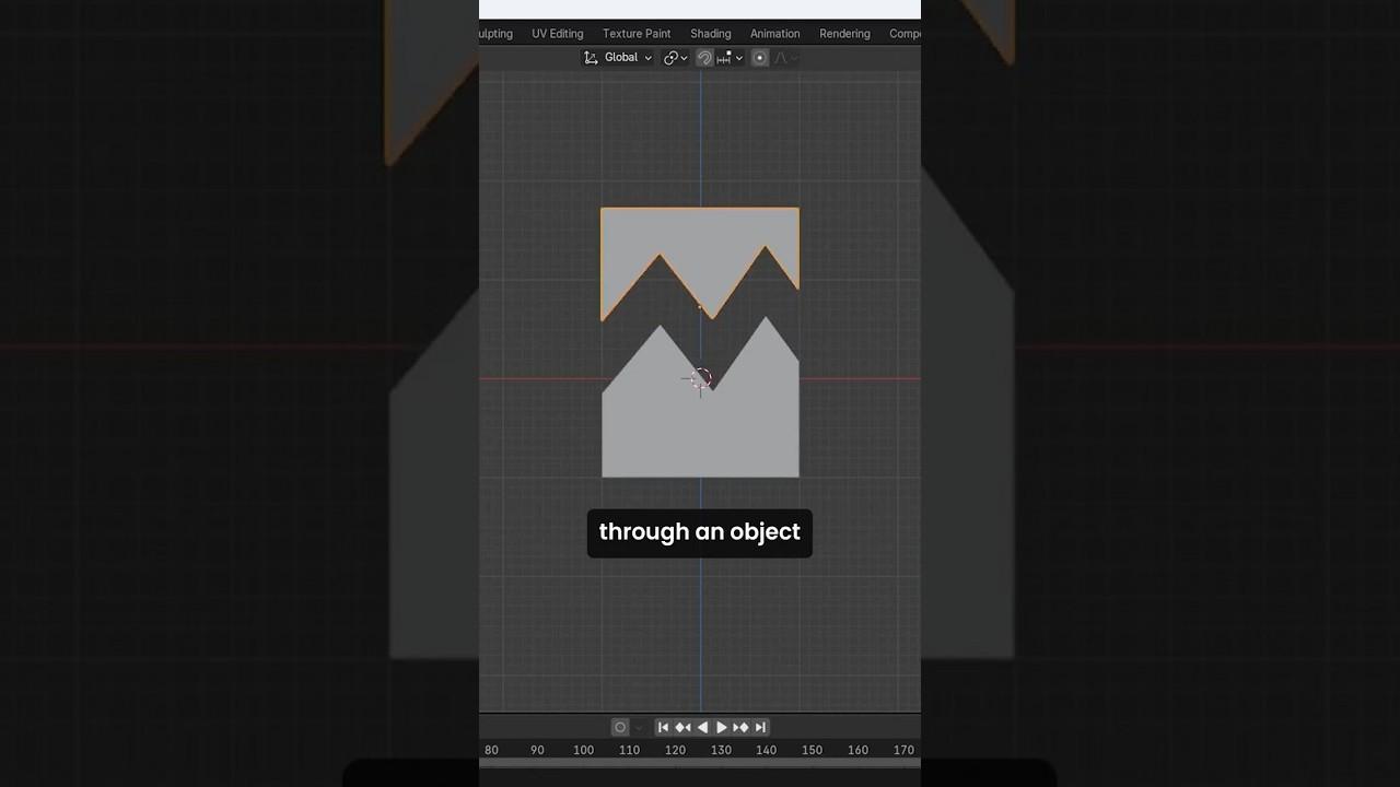 How to cut through object using knife tool in Blender #blender #tutorial