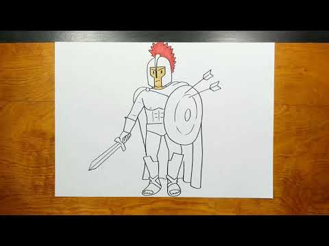 How To Draw A Gladiator Step by Step – I'm Youtuber – Follow my videos ...