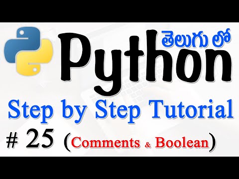 Learn Python Tutorials For Beginners in Telugu Tutorial 25 Comments and Boolean in Python - Mind ...