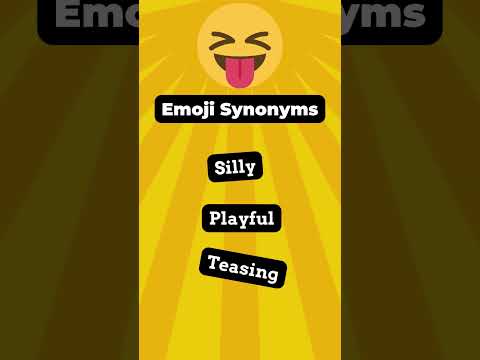 Emoji Vocabulary: 😝 Squinting Face with Tongue Synonyms #vocabularywords #emojiquiz #silly