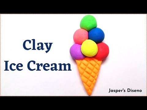 Clay Art Ice Cream | Play Dough Crafts | Miniature Ice Cream Cone | Easy DIY | Step-by-Step Tutorial