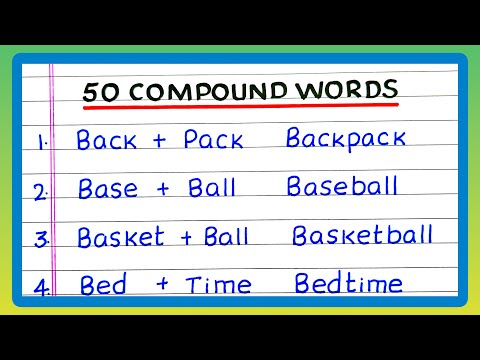 50 Compound Words | Examples of Compound Words