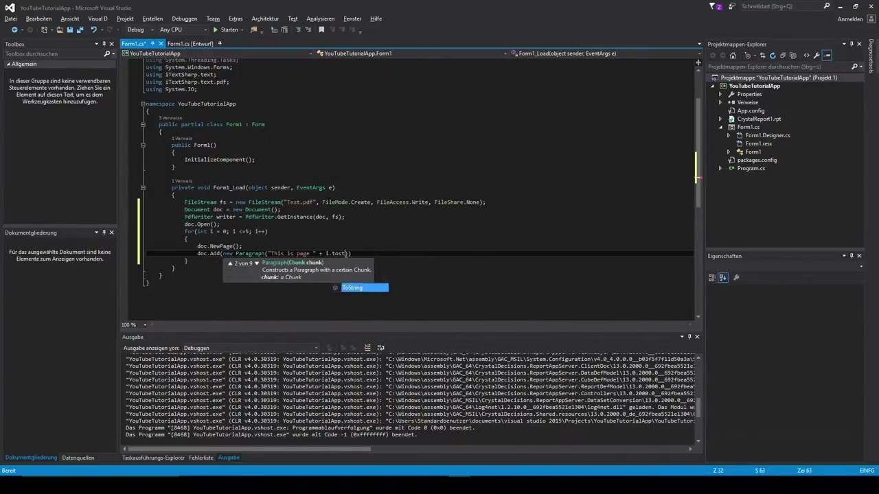 QuickTip #326 - C# Visual Studio .NET Tutorial - iText# Add Multiple Document Pages