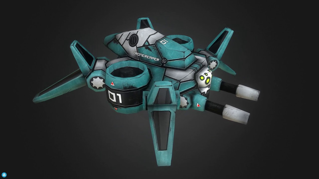 Sci-Fi Drone Reaper / 3D / Low Poly model
