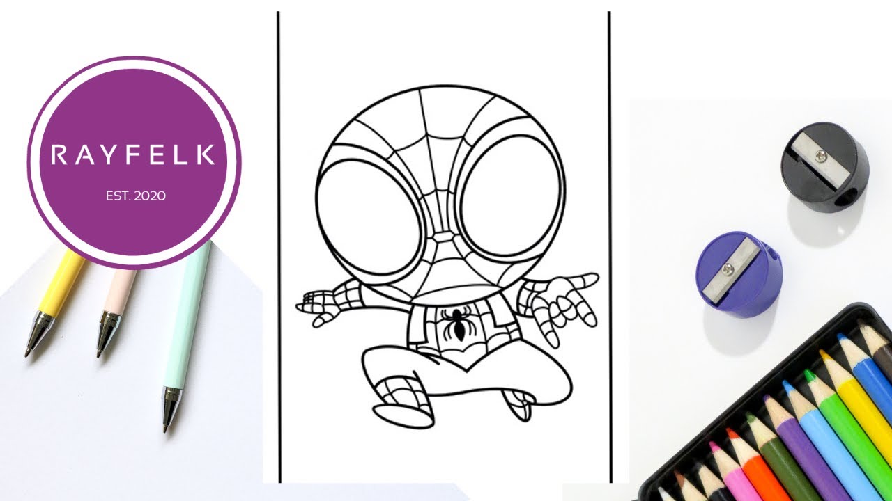 Cute Spider-man Coloring Page | Free Spider-man coloring Pages |Rayfelk Printable coloring Pages