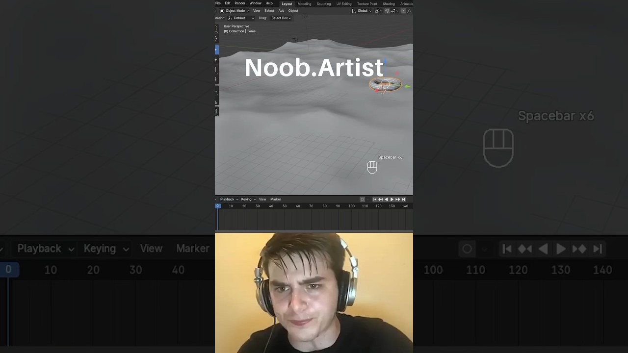 Noob vs Pro artist: floating objects #blendertutorial #blender #blendercommunity #blender3d #b3d