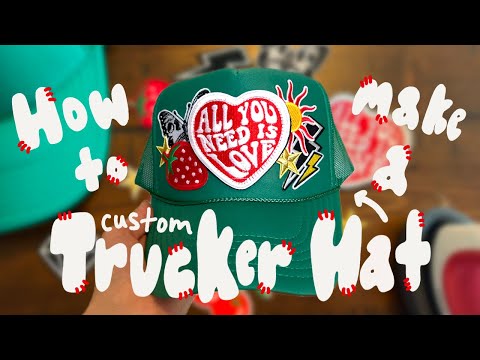 CUSTOM TRUCKER HAT *using iron-on patches* | DIY | Emma Alexis