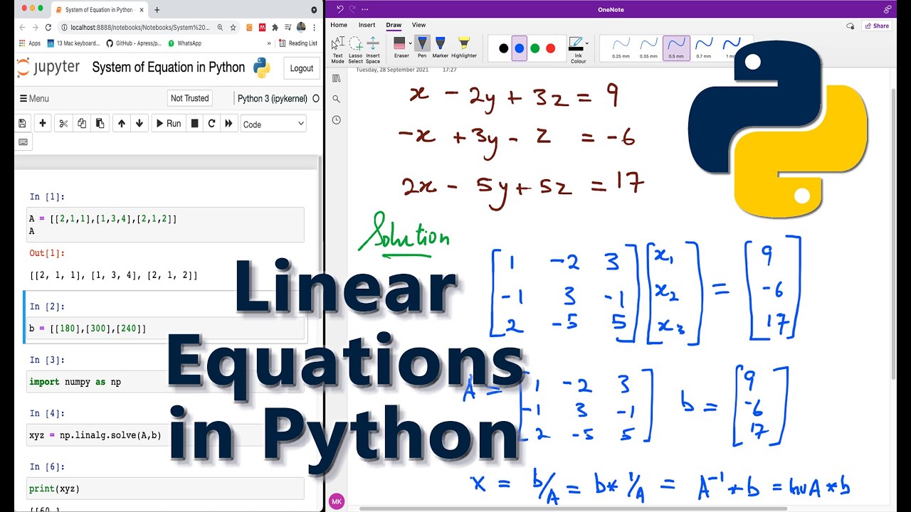 How to Solve System of Equation in Python (n x n) with Numpy