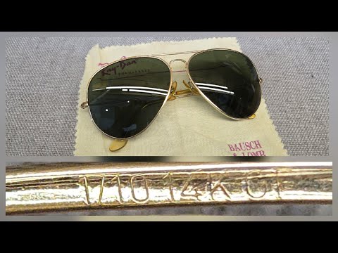 Review kính hiếm B&L Rayban USA LIC 1/10 14K GF 62-14 sản xuất Tây Đức 1972