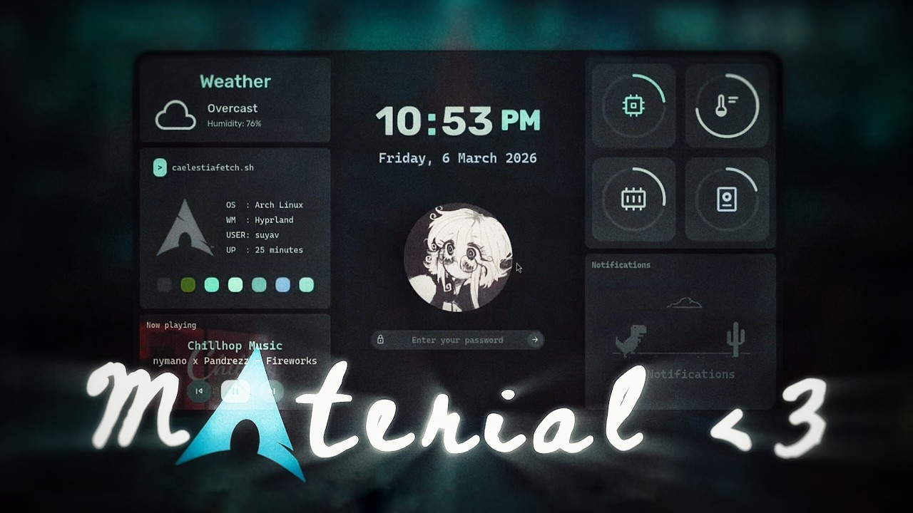 Caelestia Shell | Arch + Hyprland