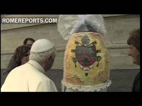 April 2012: Pope celebrates his 85th birthday