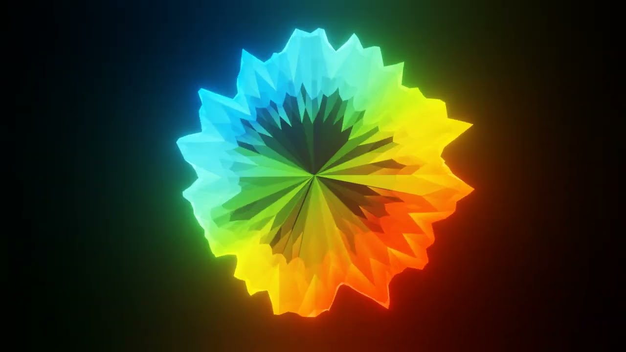 Rainbow Abstract Dancing Crystal | Motion Background | Live Wallpaper | Screensaver