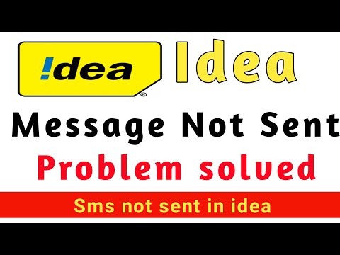 Idea message not sent problem | Idea sms not sending | message not sent in idea