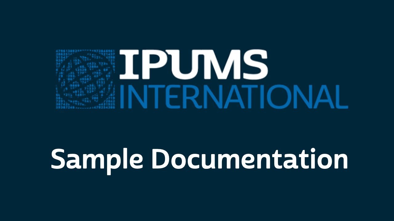 IPUMS International: Sample Documentation Tutorial - English