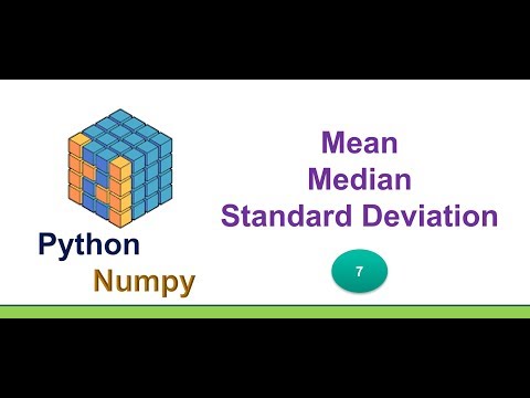 Python NumPy Tutorial | Machine Learning Basic Part-7 | Mean,Median, Standard Deviation