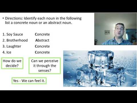 Parts of Speech - Concrete Nouns and Abstract Nouns