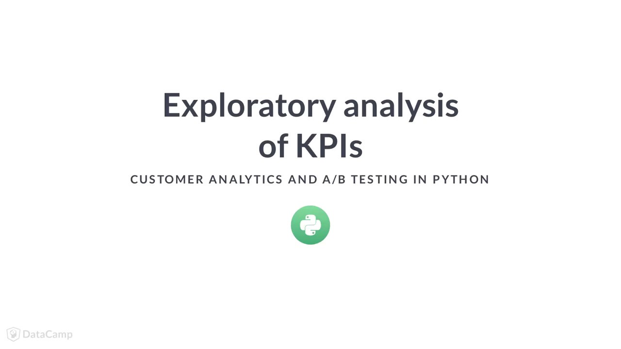 Python Tutorial : Exploratory analysis of KPIs
