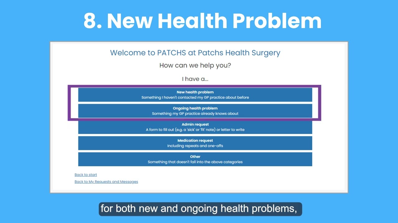 How to contact your GP using PATCHS