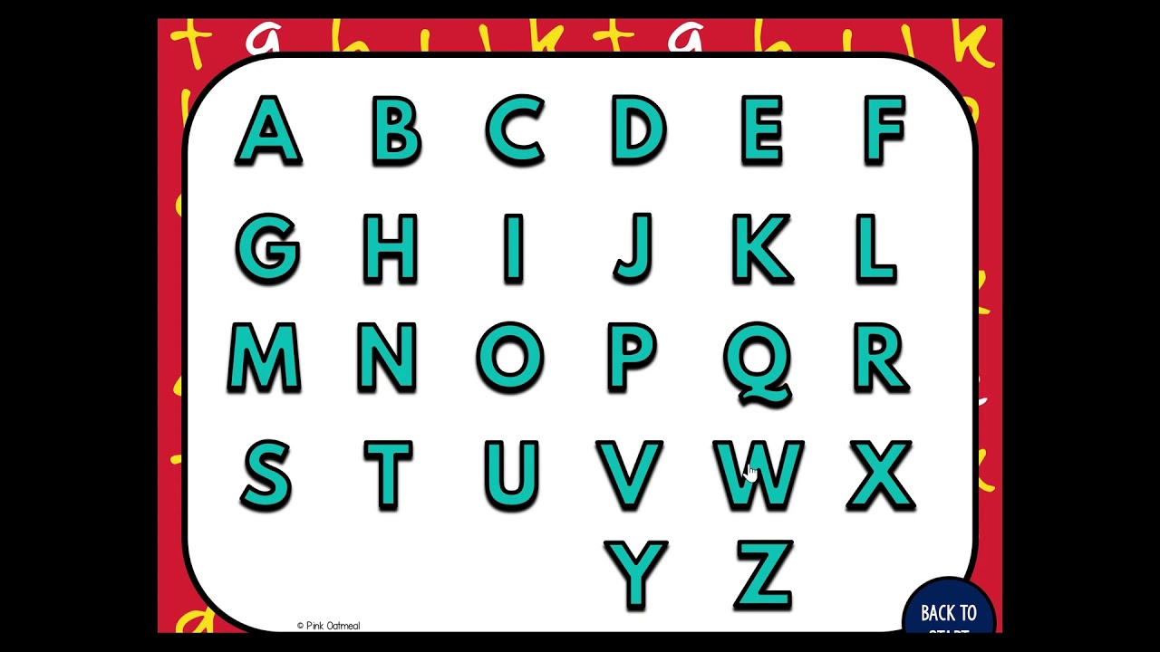 Alphabet Gross Motor Game Digital PowerPoint