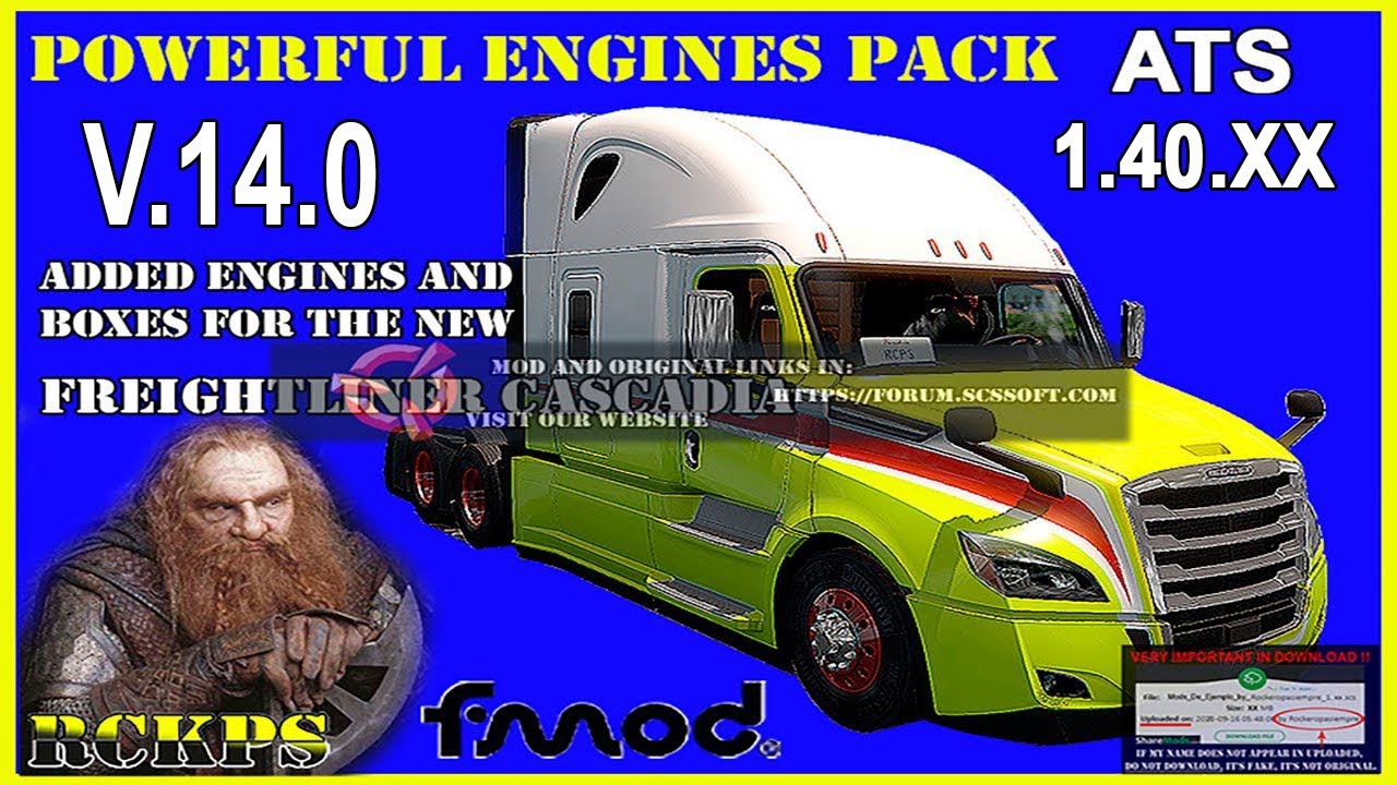 Pack Powerful engines + gearboxes V.14.0 for ATS 1.40.XX 14.0 - ATS