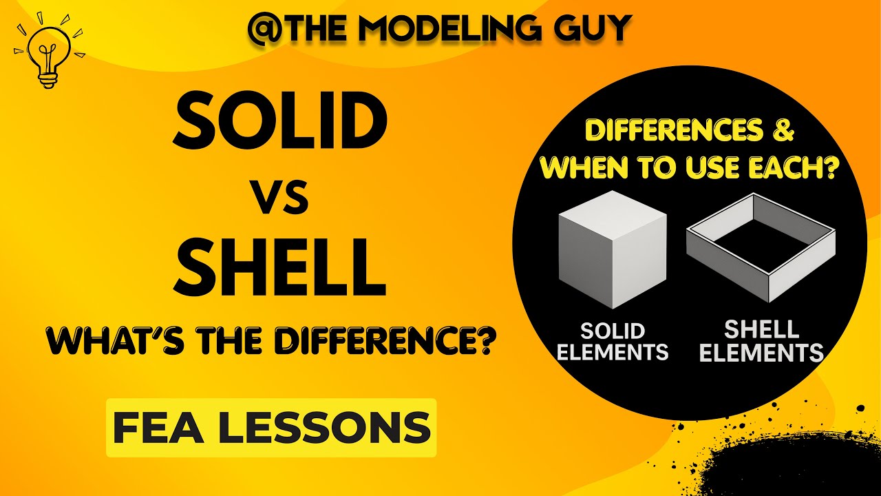 Solid vs Shell Elements | Differences Explained + When to Use Each #simulation #TheModelingGuy
