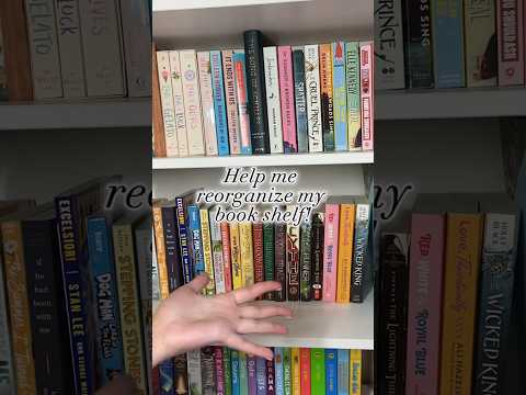 Help me reorganize my book shelf Pt.1 #book #aesthetic #booktube #booktok #reading #reader #bookrecs