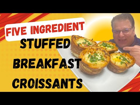 Healthy Five Ingredient Stuffed Breakfast  Croissants
