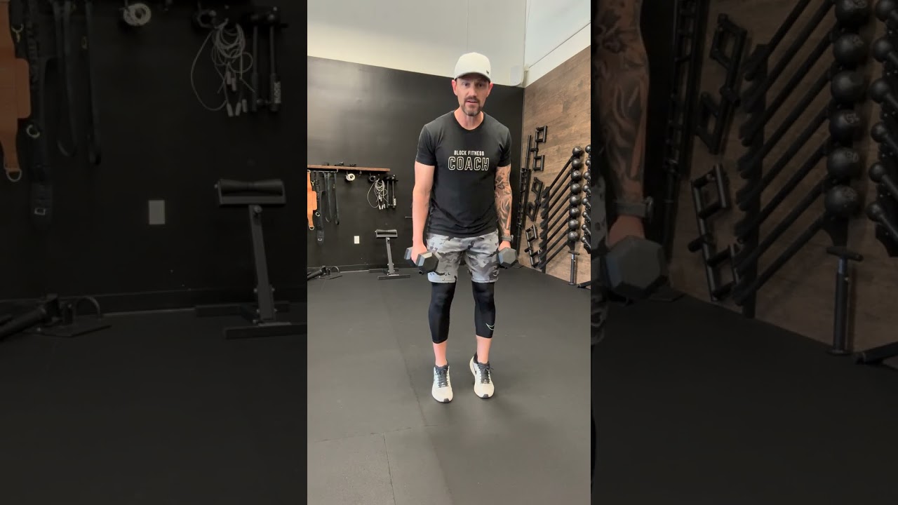 Dumbbell Drop Squat (Reflexive Eccentric)