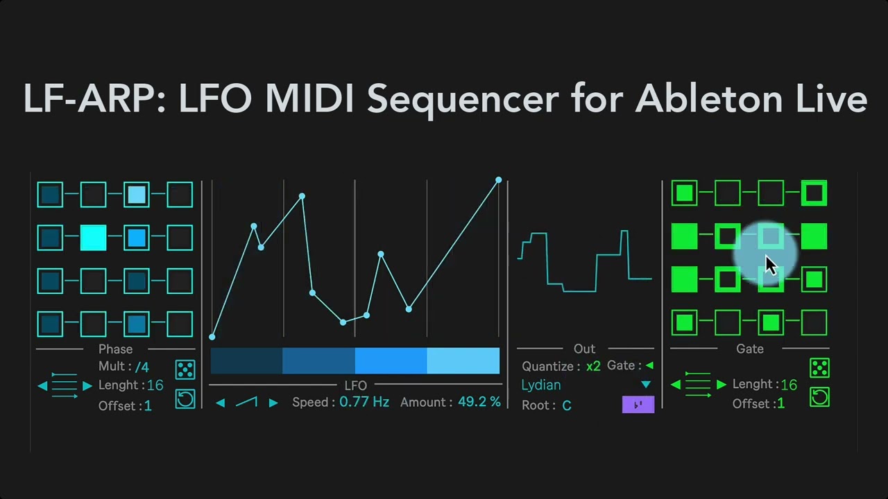 LF-ARP: LFO MIDI Sequencer for Ableton Live
