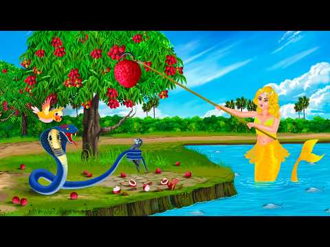 जलपरी की लीची पेड़ और कौवा | Jalpari cartoon | Jalpari Ki Kahani | Fairy Tales Hindi Moral Stories