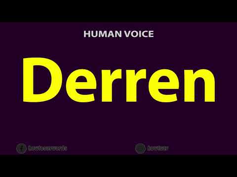 How To Pronounce Derren