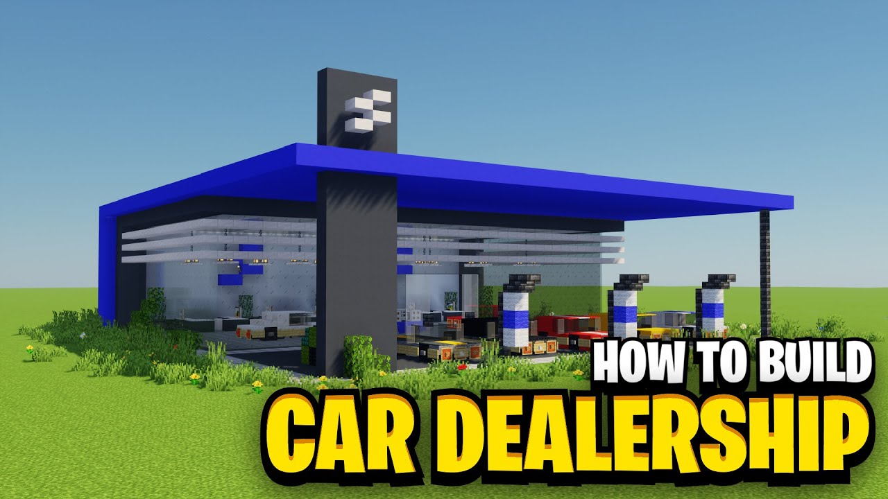 How To Build A CAR DEALERSHIP in Minecraft! - Build Tutorial ...
