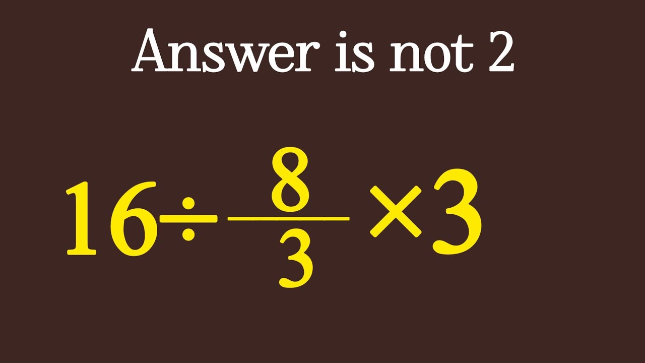 This Simple Math Problem Confuses Millions😱#maths​