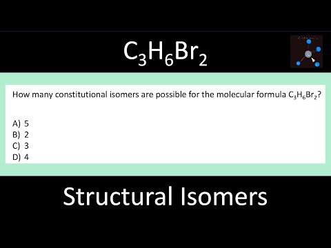 How many constitutional isomers are possible for the molecular formula C3H6Br2?