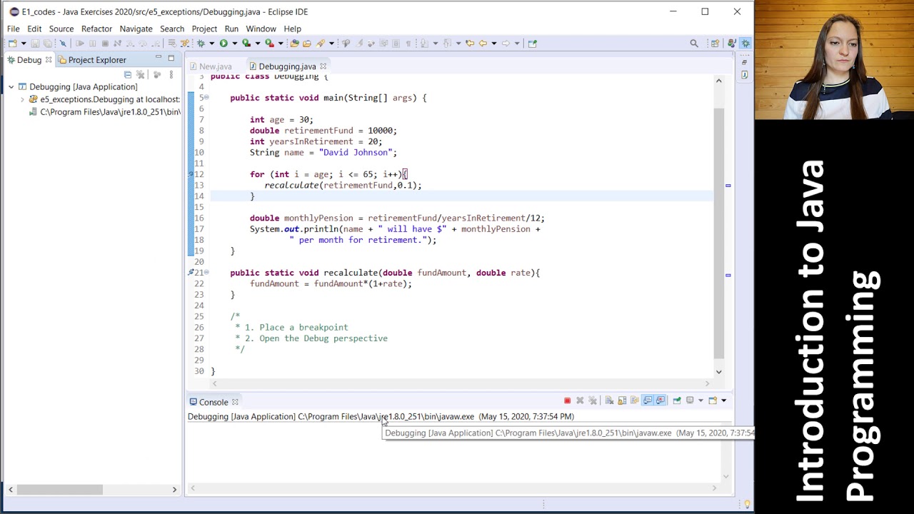 JAVA - E5 - Exceptions and Debugging - Part 4