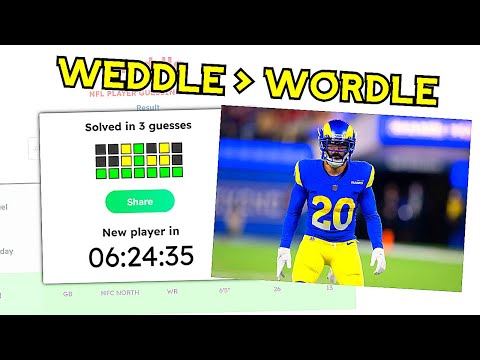 My 1st Time Playing the NFL Version of Wordle -- Weddle #1
