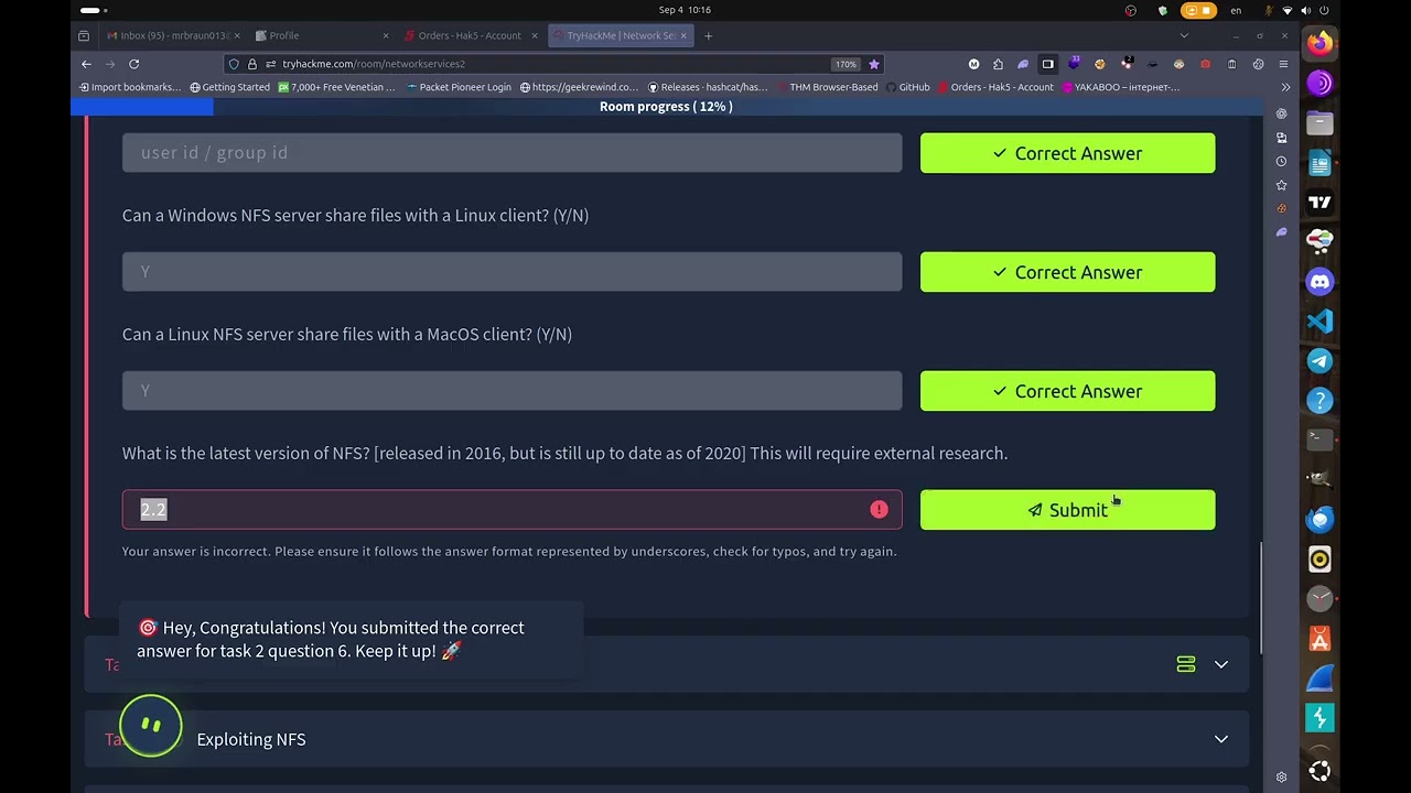 Network Services 2 TASKS 1-4 TryHackMe Walkthrough