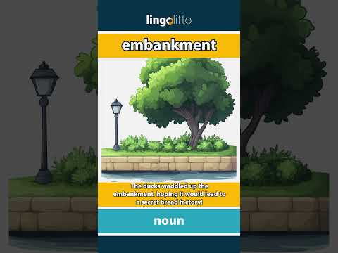 🇬🇧 Embankment Meaning : Flash Card : Learn English Vocabulary