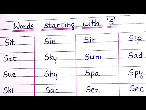 30+ Words starting with 'S' Words that start with 'S' Letter 'S' Words 30+ 'S' Letter Words