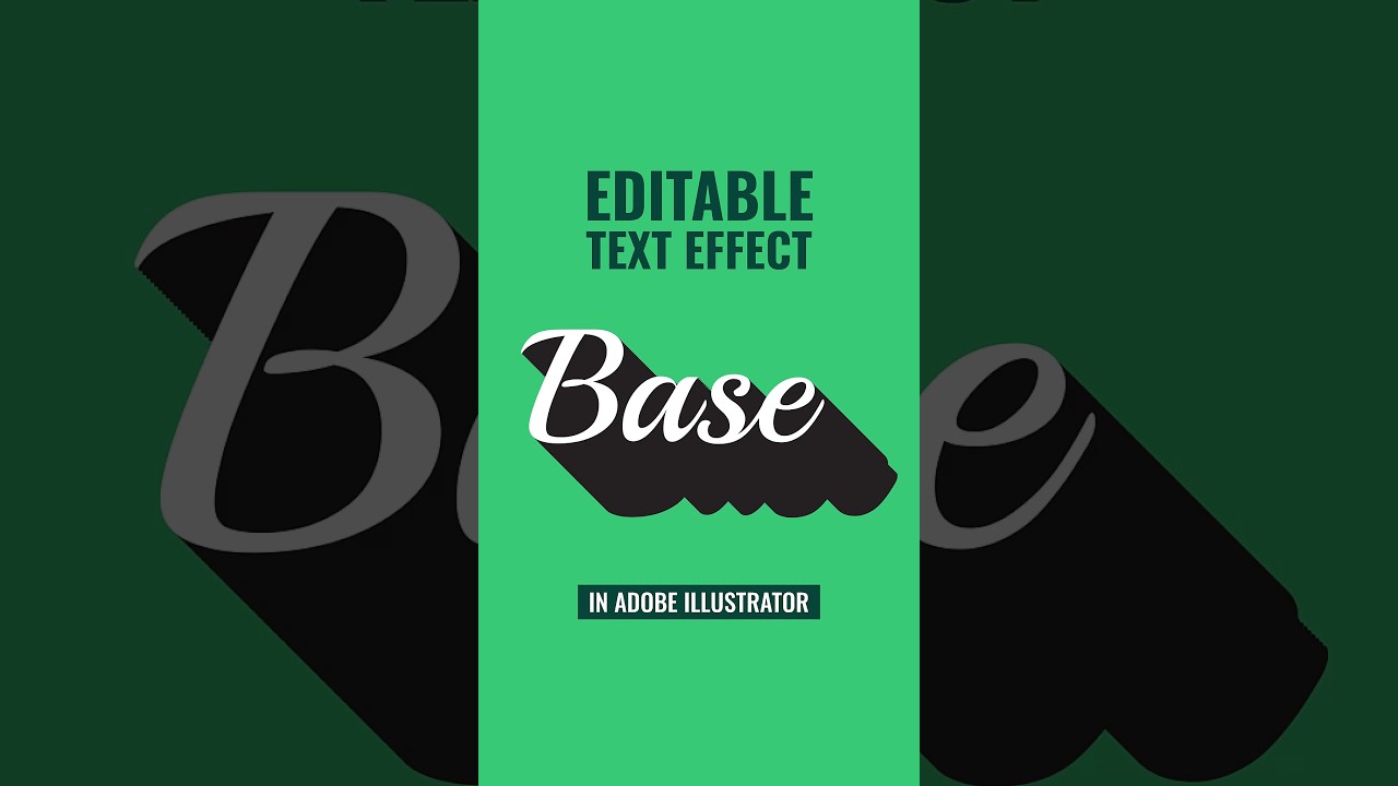 How to create editable text effect in Adobe Illustrator #graphicdesign