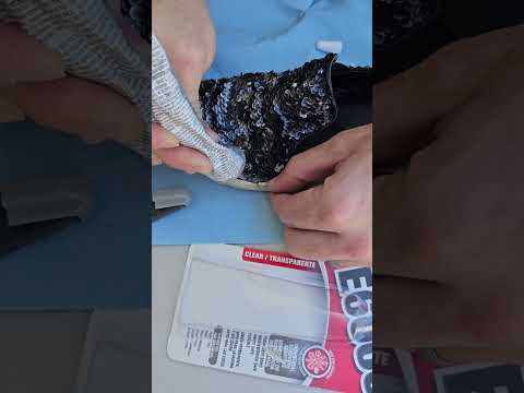 E6000 with a clamp to glue your shoes