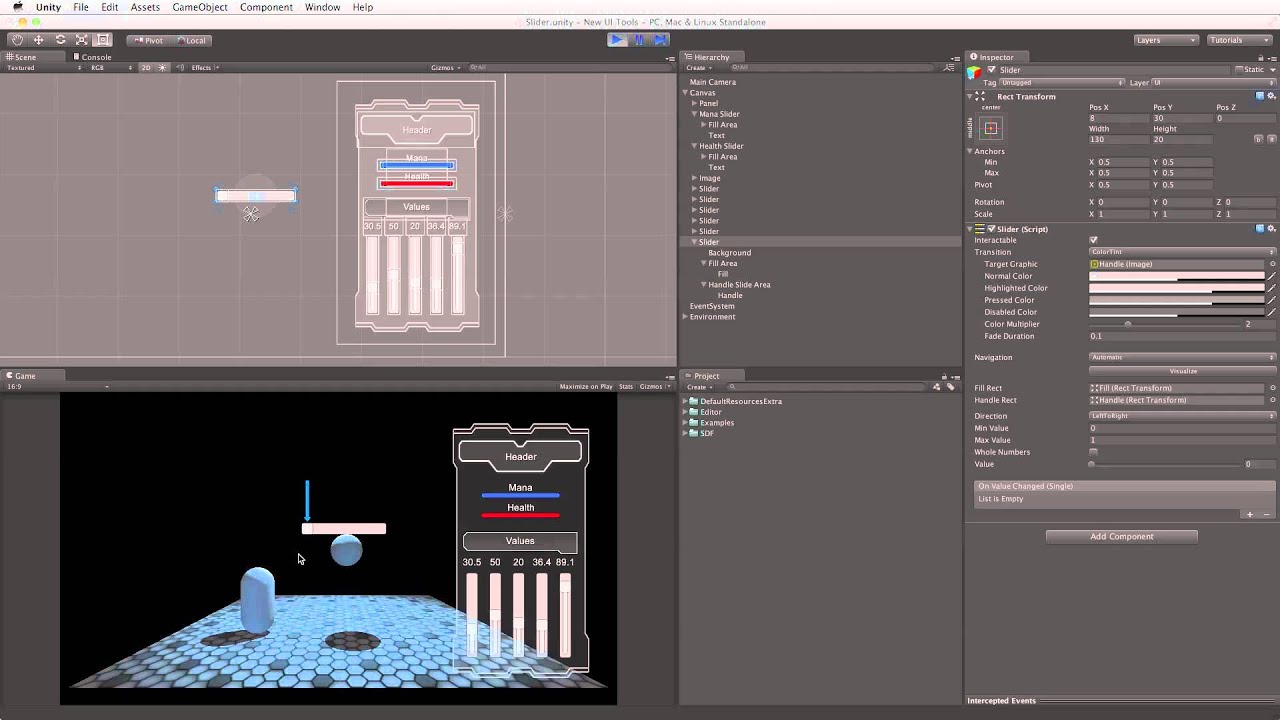 UI Slider - Unity Official Tutorials
