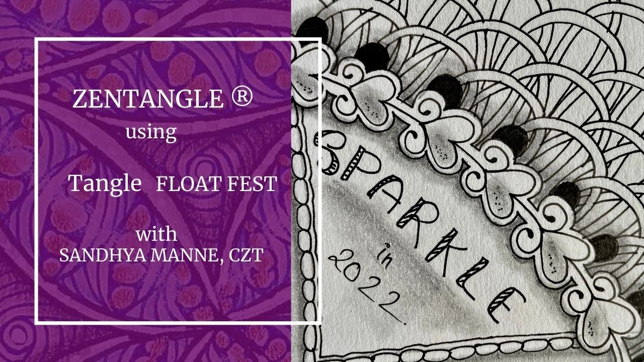 Zentangle® Mini Project with Tangle FLOATFEST beginners tutorial
