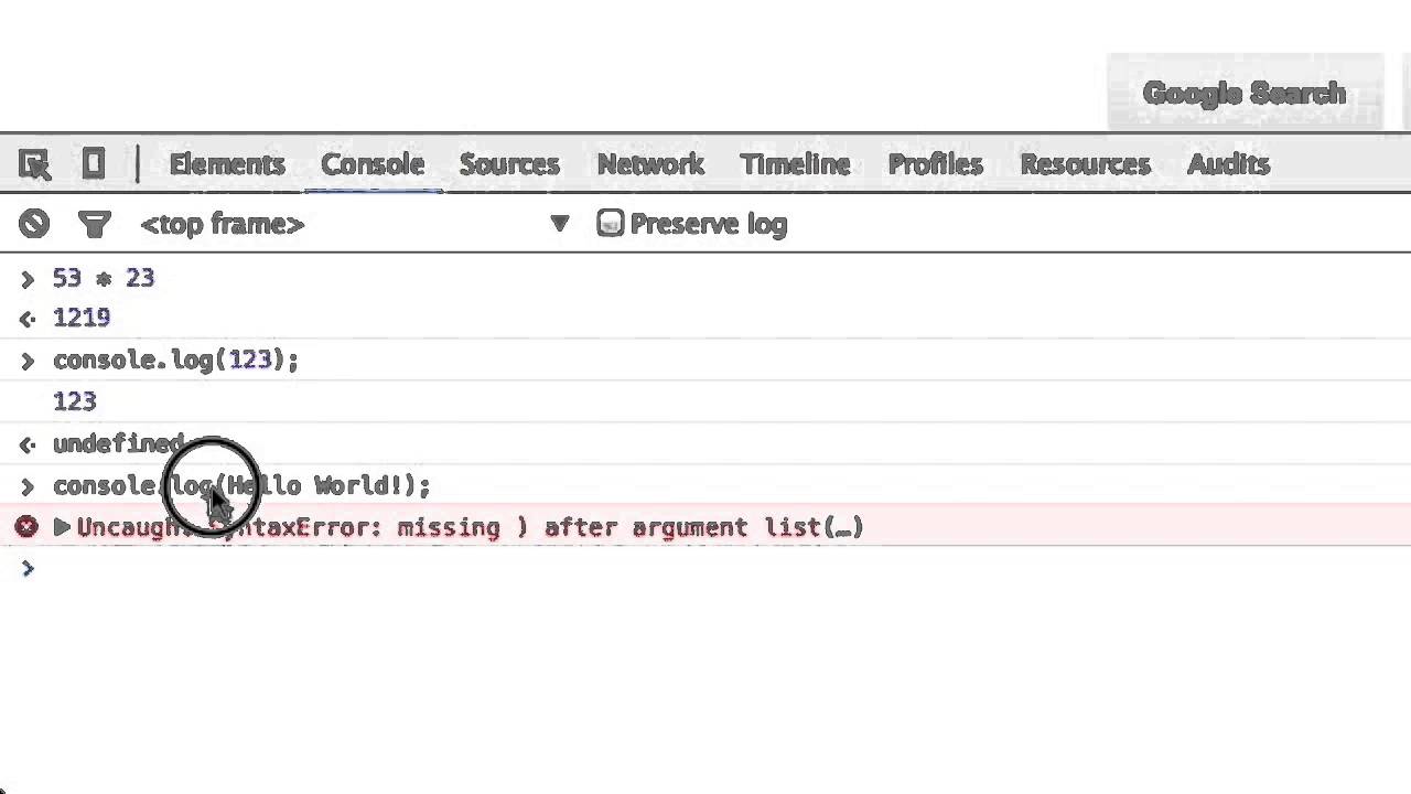Intro to JavaScript 1-5: Hello World! Using the JavaScript Console
