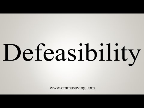 How To Say Defeasibility