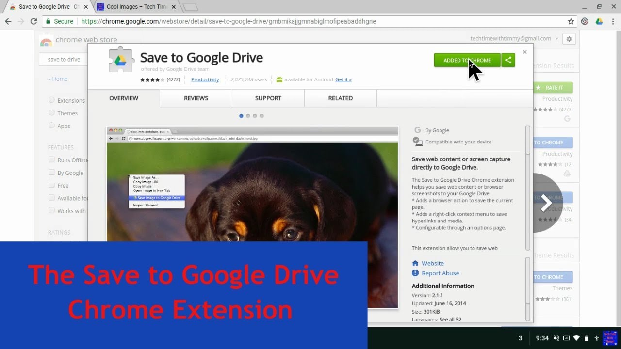 The Save to Google Drive Chrome Extension