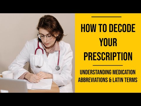 HOW TO READ A PRESCRIPTION