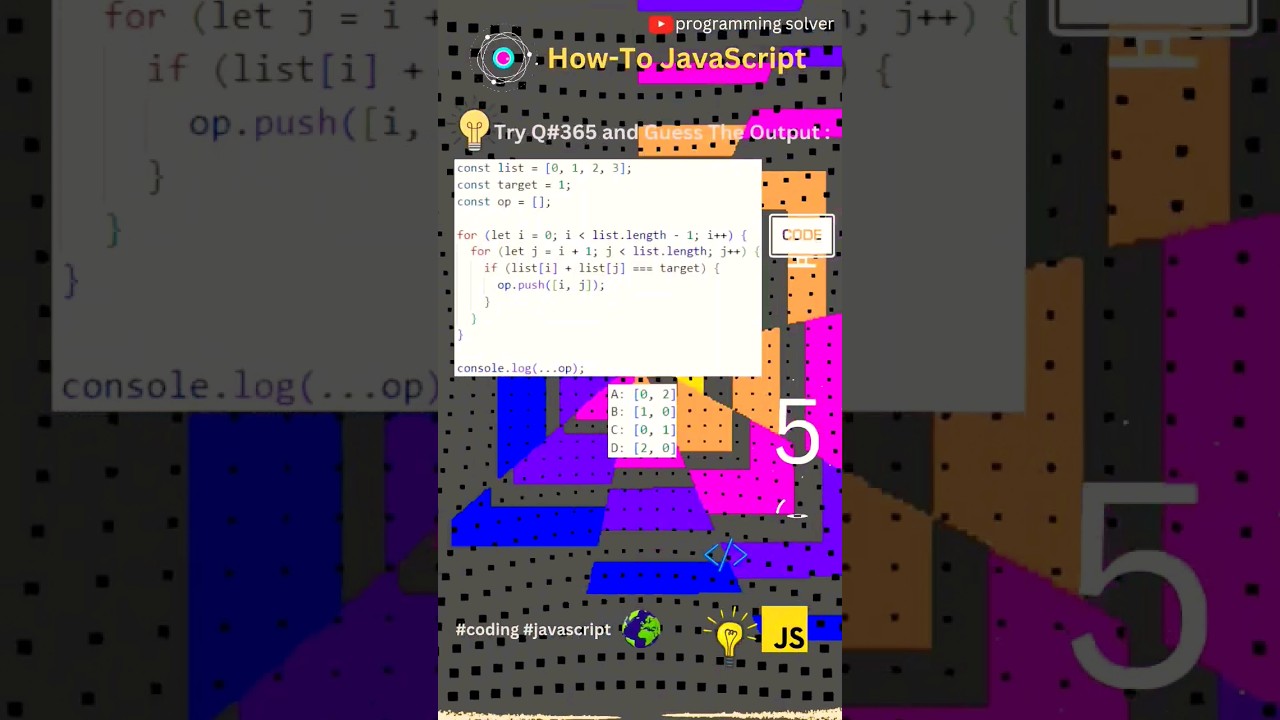 How To Code JavaScript Q#365, Try Solve & Guess The Output #shorts #coding #programming #javascript