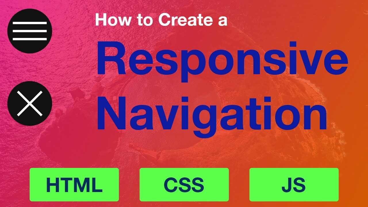 Fully Responsive Navigation Menu with HTML, CSS and Java Script