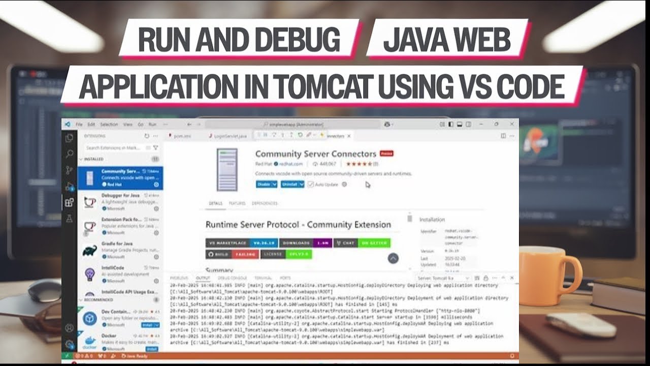 Run and Debug Java Web Application in Tomcat using VS Code in 2025  | Use Community Server Connector